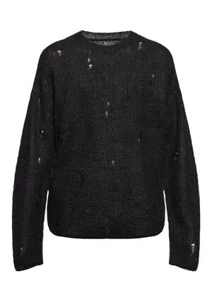 ALLSAINTS Edgin Distressed Knitwear - Black