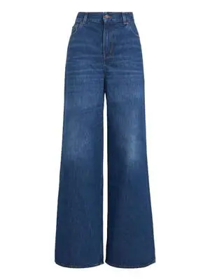 Chloé High Waist Flared Denim Jeans - Blue