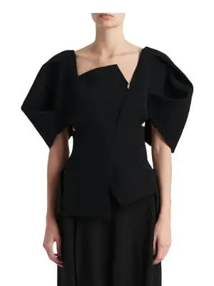 Khaite Quan Top With Zip Fastening - Black