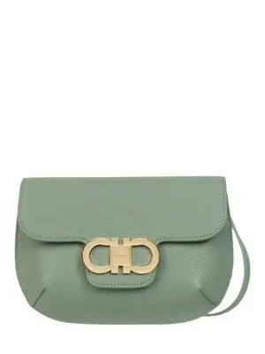 FERRAGAMO Double Gancini Mini Bag - Sea Grass Green