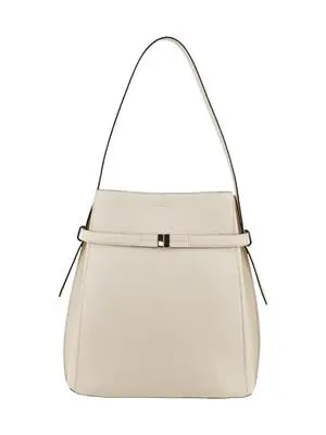 TOTEME Logo Printed Bucket Bag - Milk