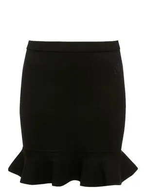 J.W.ANDERSON Jw Anderson High Waist Ruffled Hem Skirt - Black