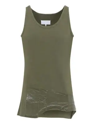 MAISON MARGIELA Coated Hem Tank Top - Olive