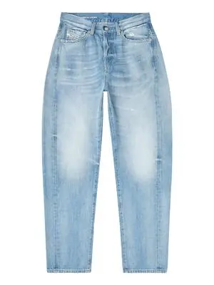DIESEL® Diesel D-Ellz Distressed Light-Wash Jeans Light Blue