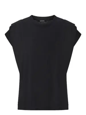 Jacquemus Sleeveless Tank Top With Sculpted Shoulders Black
