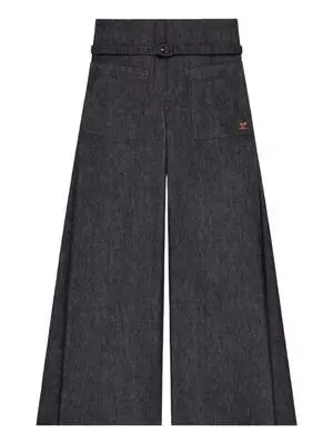 COURREGES Belted Palazzo Pants - Black
