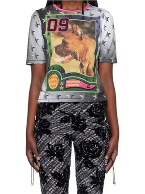 CHOPOVA LOWENA Graphic Print T-shirt - Black