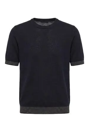 Peserico Short-sleeved Crewneck Knitted Jumper - Black