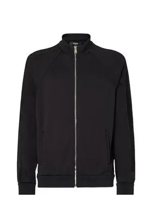 Fendi High-neck Zip-up Sweatshirt - Black