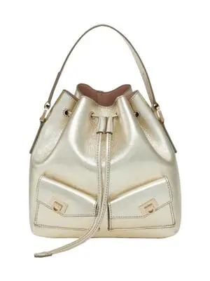 FERRAGAMO Salvatore Ferragamo Multipocket Bucket Bag Champagne