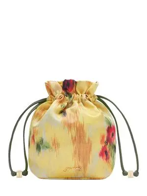 GANNI Printed Drawstring Wallet - Aurora