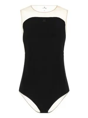 COURREGES Courrèges Illusion Sunshiel Tulle Bodysuit - Black