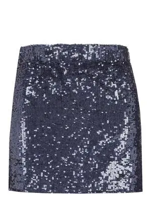 P.a.r.o.s.h Sequin Embellished Mini Skirt - Black