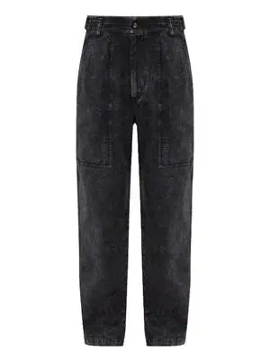 Isabel Marant Étoile Ilyan Washable Finish Belted Trousers - Black