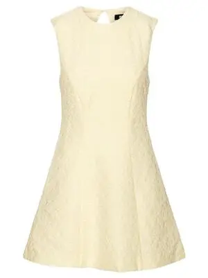 ROTATE BY BIRGER CHRISTENSEN Jacquard Sleeveless Mini Dress - Yellow