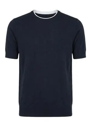 Peserico Short-sleeved Crewneck Jumper - Black