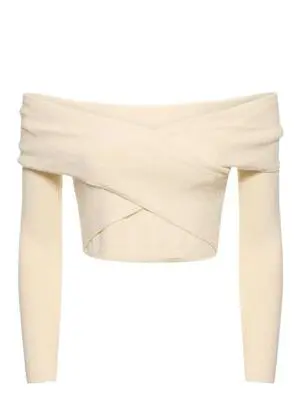 Simkhai Aiden Off-shoulder Stretch Viscose Top - Nude
