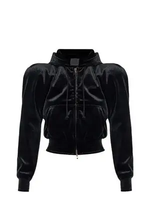 Vetements Long Sleeve Hooded Sweatshirt - Black
