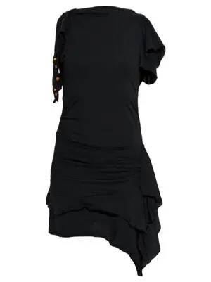 Isabel Marant Étoile Asymmetrical Ruffled Dress - Black
