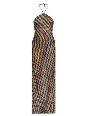 Missoni Zigzag Knit Maxi Dress - Brown