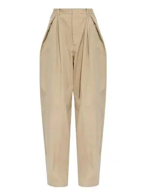 Dsquared2 Pleated Wide Leg Trousers - Beige
