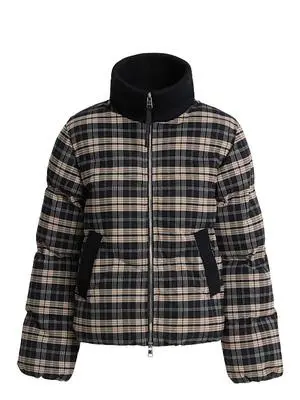 VARLEY Varley Plaid Cotton Zip-Up Coat