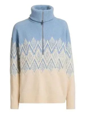 Varley Hedda Fairisle Half-zip Sweater - Nude