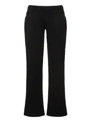 MOWALOLA Logo Print Cotton Jersey Sweatpants - Black