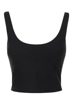 The Upside Logo Detail Cropped Vest - Black