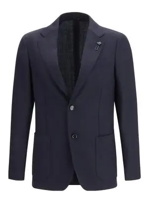 LARDINI Single-breasted Jacket - Black
