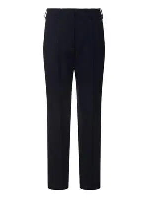 BLAZÉ MILANO Fox Straight Wool Trousers - Black