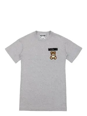 Moschino Teddy Bear Logo T-shirt Dress - Gray