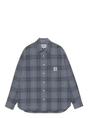 Carhartt Work In Progress L/s Wilber Plaid Pocket Shirt - Gray