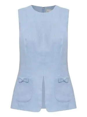 Posse Harper Crew Neck Top - Blue
