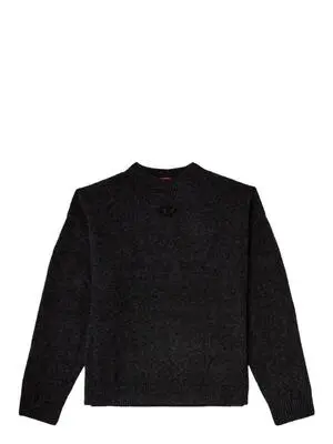 DIESEL® K-areeso Logo Cut-out Sweater - Black