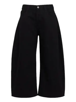 Attico Attico Curved Cropped Jeans Black