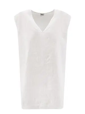 Aspesi Sleeveless V-neck T-shirt - White