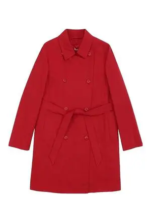 Max Mara Double-breasted Belted Coat - Red