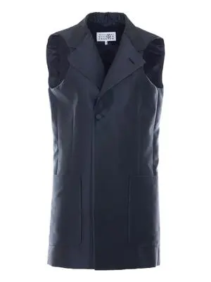 MAISON MARGIELA V-neck Waistcoat With Button Closure And Patch Pockets - Black