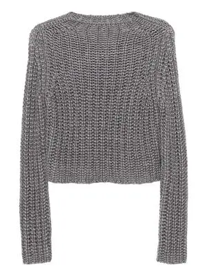 FORTE_FORTE Silk Cashmere Mohair Sweater - Gray