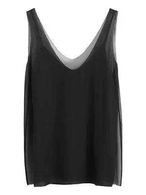 TOTEME Chiffon Camisole Top - Black
