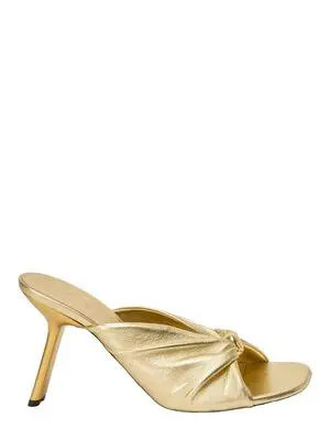 Loewe Pebble Soft Slide In Laminated Lambskin - Nude