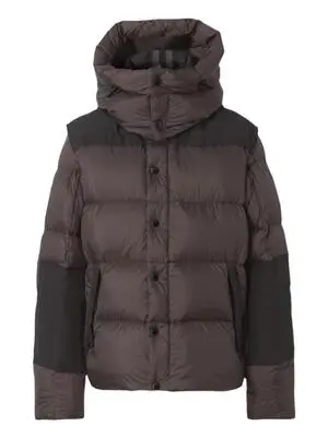 Burberry Burberry Detachable Sleeve Padded Coat Brown
