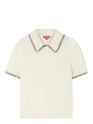 STAUD Staud Windsor Wool Blend Polo Shirt