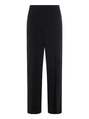 TWINSET Jacquard Straight-leg Trousers - Black