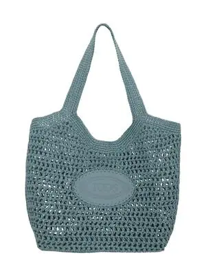 TOD'S Woven Shoulder Bag - Green