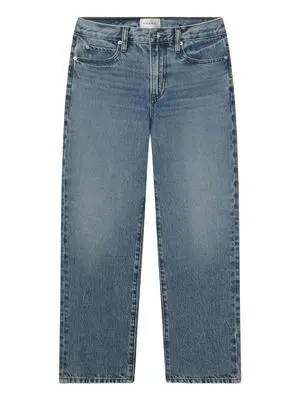 FRAME Rigid Denim Mid Rise Straight Ankle Length Jeans - Blue