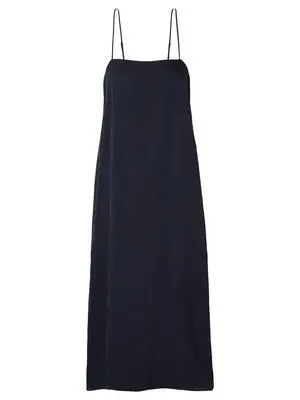Tibi Satin-twill Midi Dress With Adjustable Straps - Black