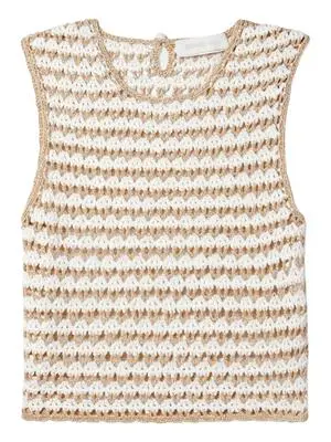 Zimmermann Crocheted Vest - Nude