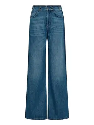 Marella High-waisted Wide-leg Denim Jeans - Blue